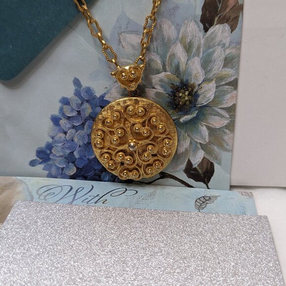 ROCOCO JEWELRY NECKLACE LOCKET | Jewelry | Edwardian Revival Necklace ...